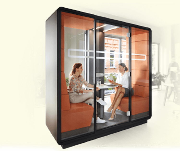 ᑕ ᑐ hushMeet.S - small two-person office meeting pod, soundproof ...