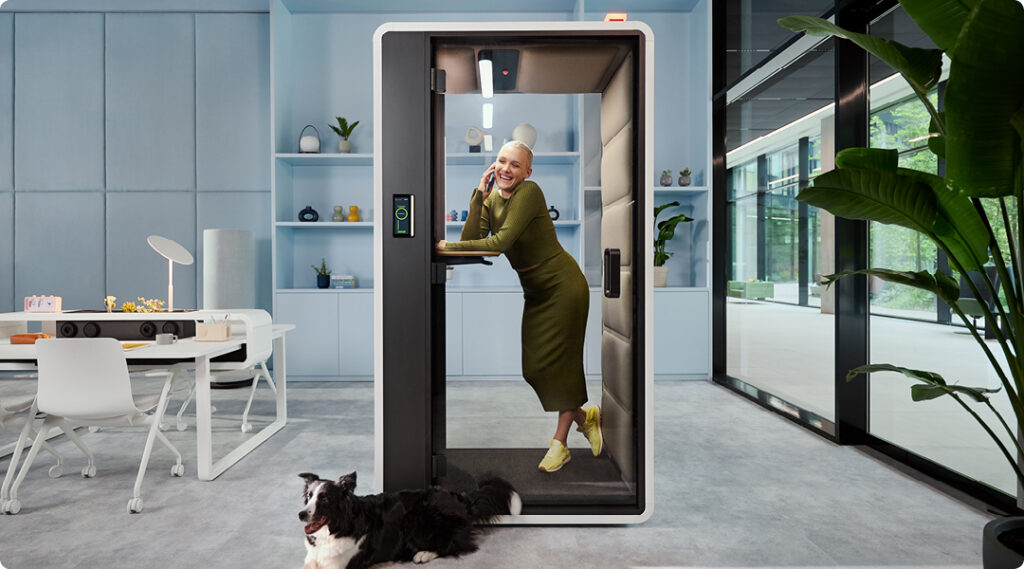 ᑕ ᑐ Presenting the new hushFree acoustic office pod line ️ Hushoffice