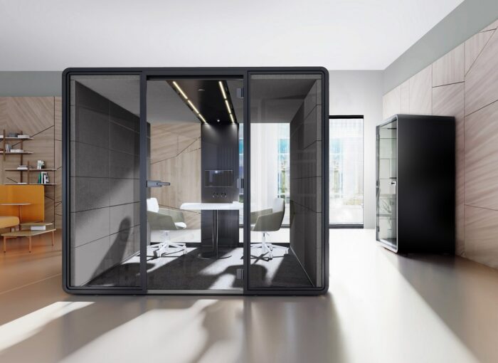 ᑕ ᑐ Your office lobby may need an acoustic booth (or two) ️ Hushoffice
