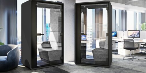 ᑕ ᑐ Set your coworking space apart with pods and booths ️ Hushoffice
