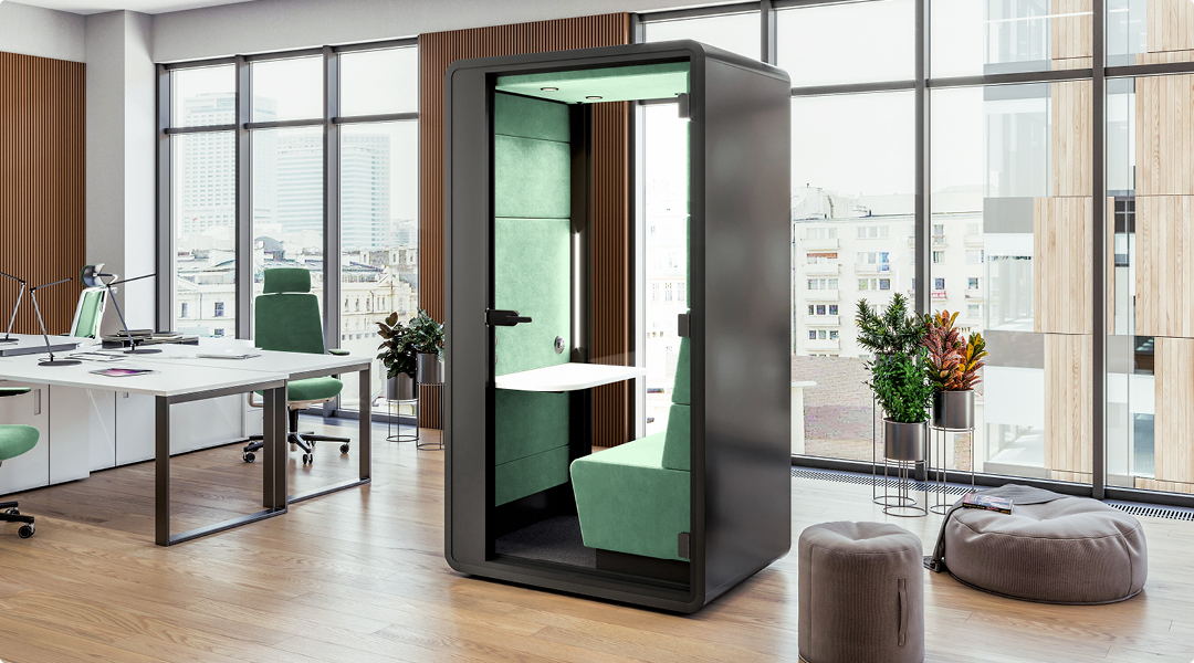 ᑕ ᑐ hushHybrid - budka akustyczna do pracy hybrydowej, kabina ...